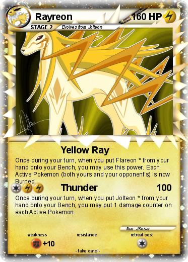 Pokémon Rayreon 5 5 - Yellow Ray - My Pokemon Card