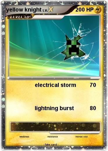 Pokémon yellow knight - electrical storm - My Pokemon Card