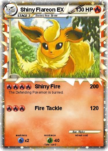 Pokémon Shiny Flareon EX - Shiny Fire - My Pokemon Card