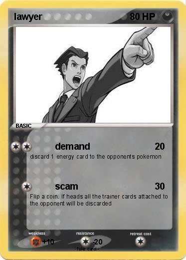Pokémon lawyer 9 9 - demand - My Pokemon Card