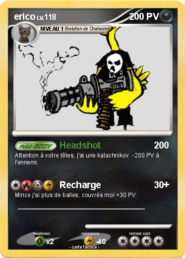 Pokémon erico 1 1 - Headshot - Ma carte Pokémon
