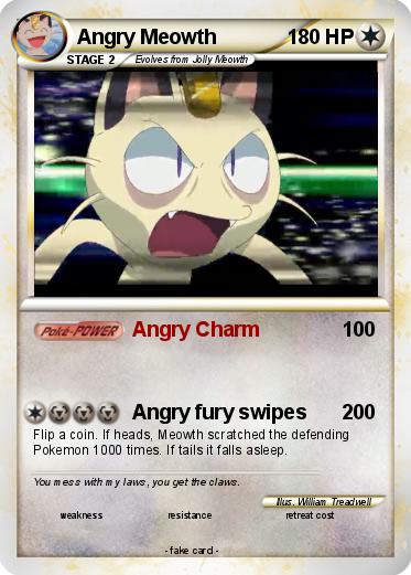 Pokémon Angry Meowth - Angry Charm - My Pokemon Card