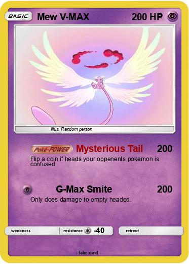 Pokémon Mew V MAX 1 1 - Mysterious Tail - My Pokemon Card