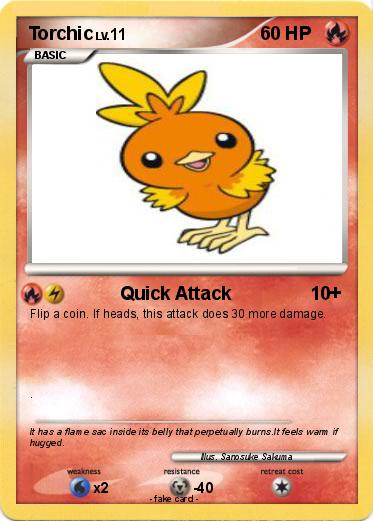 Pokémon Torchic 315 315 - Quick Attack - My Pokemon Card