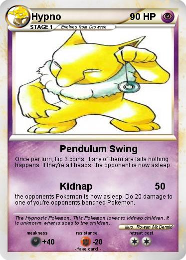 Pokémon Hypno 268 268 - Pendulum Swing - My Pokemon Card