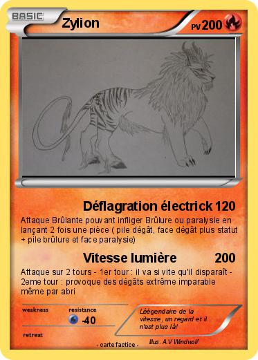 Pokémon Zylion - Déflagration électrick - Ma carte Pokémon