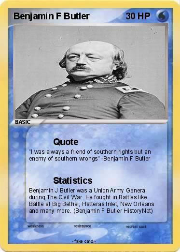 Pokémon Benjamin F Butler - Quote - My Pokemon Card