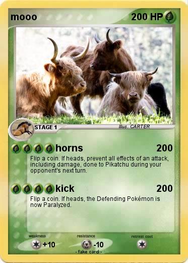 Pokémon mooo 14 14 - horns - My Pokemon Card