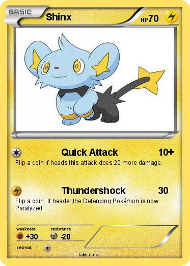 Pokémon Shinx 164 164 - Quick Attack - My Pokemon Card