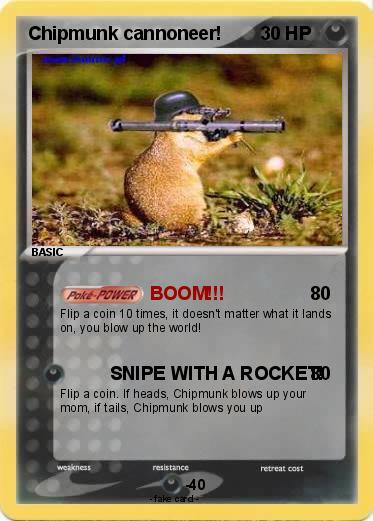 Pokémon Chipmunk cannoneer - BOOM!!! - My Pokemon Card