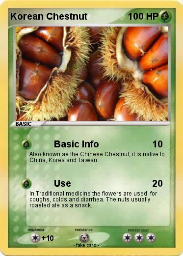 Pokémon Korean Chestnut - Basic Info - My Pokemon Card