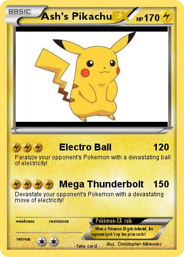 Pokémon Ash s Pikachu 758 758 - Electro Ball - My Pokemon Card