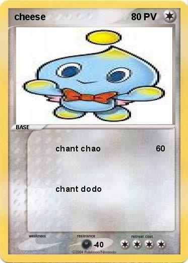 Pokémon cheese 31 31 - chant chao - Ma carte Pokémon