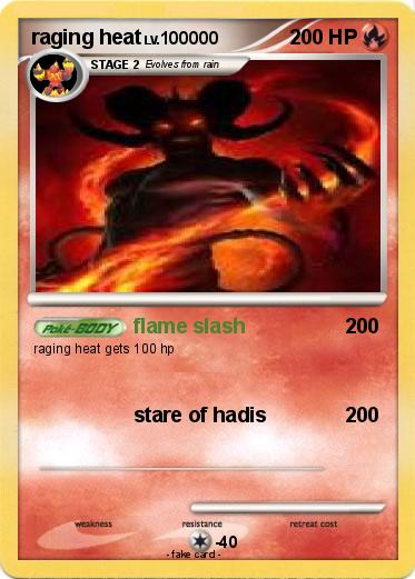Pokémon raging heat - flame slash - My Pokemon Card