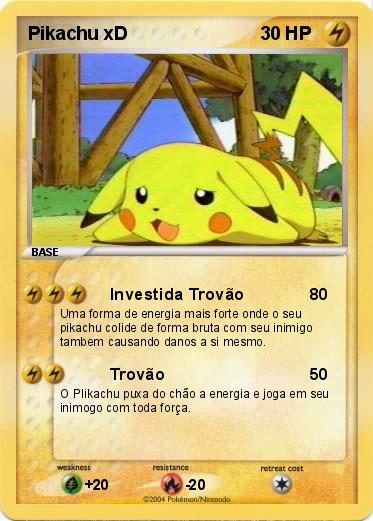 Pokémon Pikachu xD - Investida Trovão - My Pokemon Card