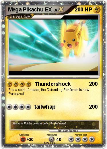 Pokémon Mega Pikachu EX 128 128 - Thundershock - My Pokemon Card
