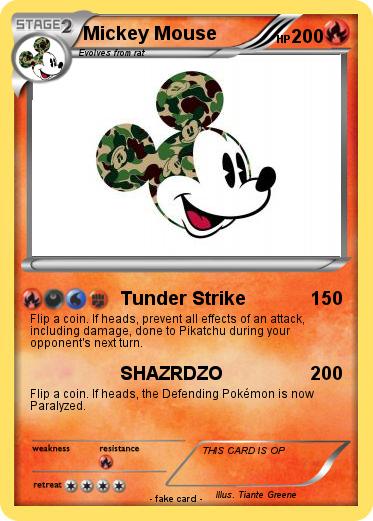 Pokémon Mickey Mouse 268 268 - Tunder Strike - My Pokemon Card