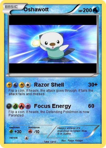 Pokémon Oshawott 1224 1224 - Razor Shell - My Pokemon Card