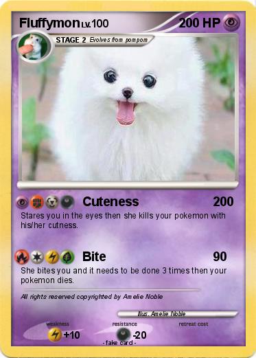 Pokémon Fluffymon 1 1 - Cuteness - My Pokemon Card