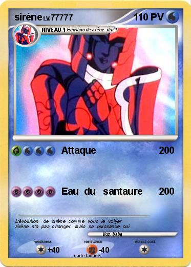 Pokémon sirene 33 33 - Attaque - Ma carte Pokémon