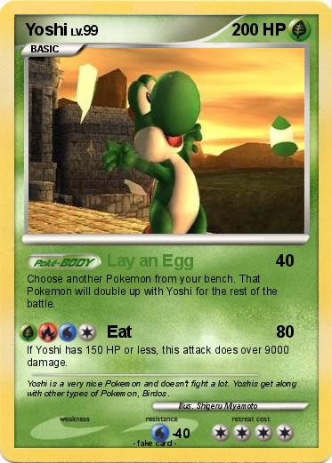 Pokémon Yoshi 1436 1436 - Lay an Egg - My Pokemon Card
