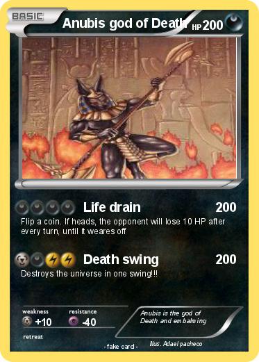 Pokémon Anubis god of Death - Life drain - My Pokemon Card