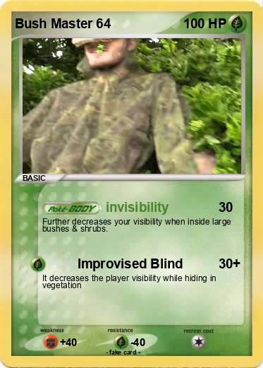 Pokémon Bush Master 64 64 - invisibility - My Pokemon Card