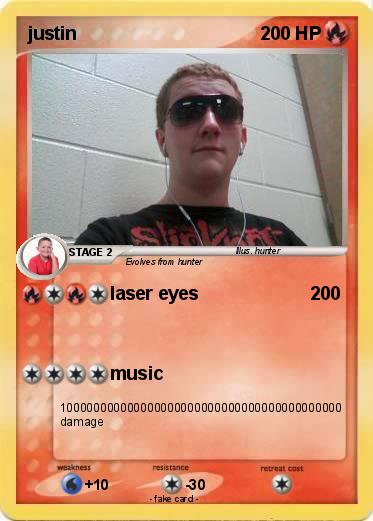 Pokémon justin 7174 7174 - laser eyes - My Pokemon Card