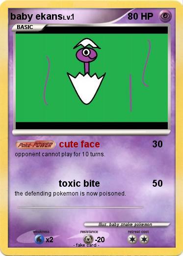 Pokémon baby ekans - cute face - My Pokemon Card