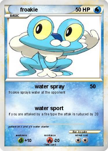 Pokémon froakie 53 53 - water spray - My Pokemon Card