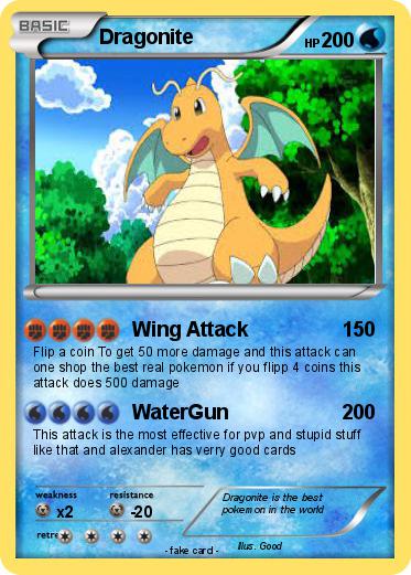Pokémon Dragonite 1028 1028 - Wing Attack - My Pokemon Card