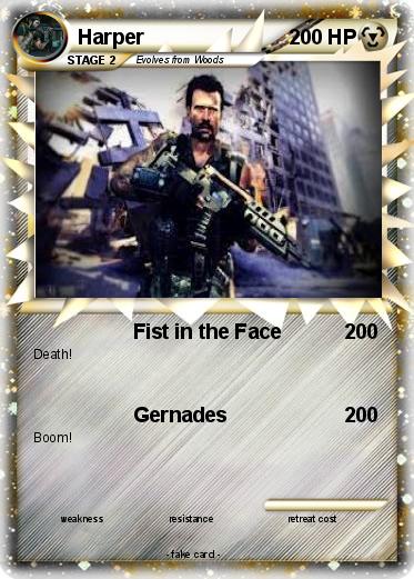 Pokémon Harper 17 17 - Fist in the Face - My Pokemon Card