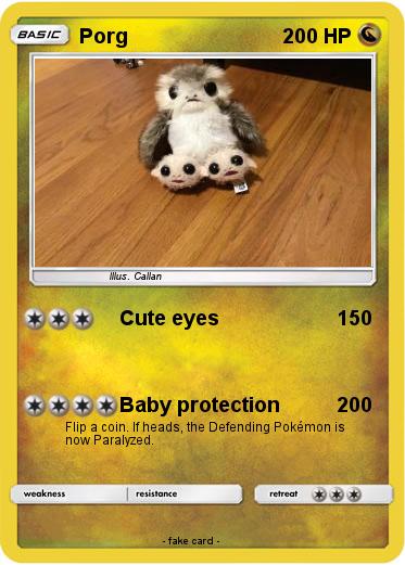 Pokémon Porg 45 45 - Cute eyes - My Pokemon Card