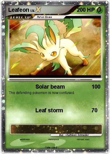 Pokémon Leafeon 377 377 - Solar beam - My Pokemon Card