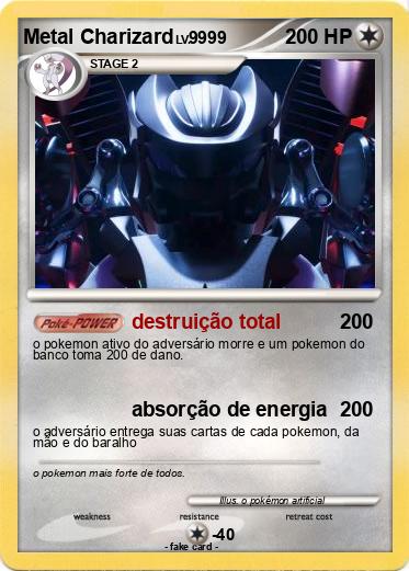 Pokémon Metal Charizard 25 25 - destruição total - My Pokemon Card