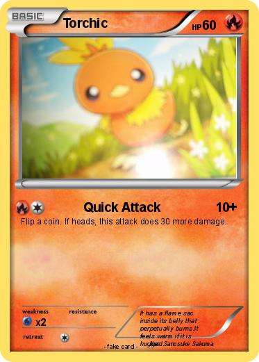 Pokémon Torchic 296 296 - Quick Attack - My Pokemon Card