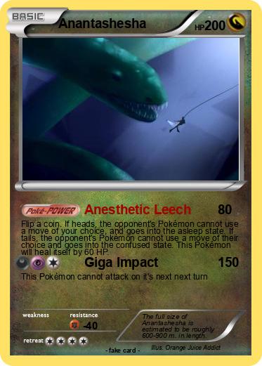 Pokémon Anantashesha - Anesthetic Leech - My Pokemon Card