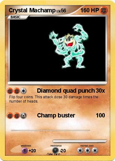 Pokémon Crystal Machamp - Diamond quad punch - My Pokemon Card