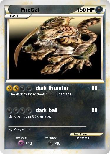 Pokémon FireCat 3 3 - dark thunder - My Pokemon Card