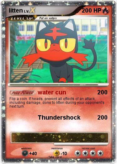 Pokémon litten 203 203 - water cun - My Pokemon Card