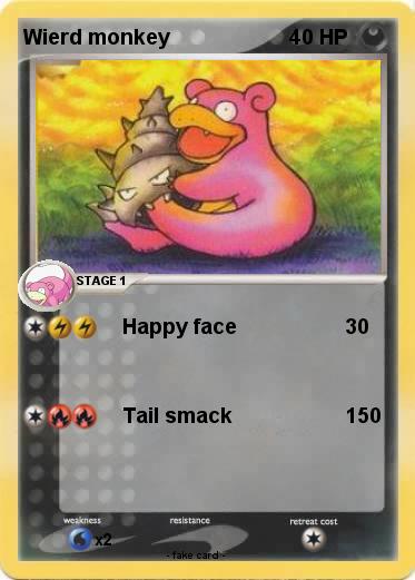 Pokémon Wierd monkey 1 1 - Happy face - My Pokemon Card