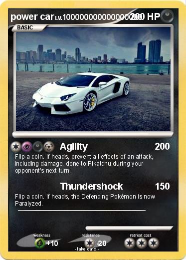 Pokémon power car 2 2 - Agility - My Pokemon Card