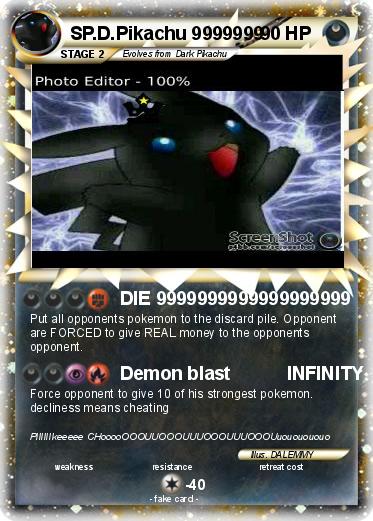 Pokémon SP D Pikachu 9999999 9999999 - DIE 9999999999999999999 - My ...