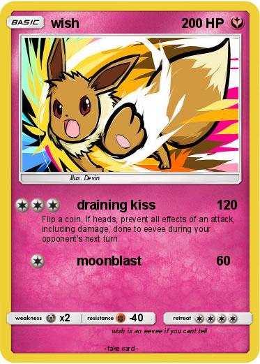 Pokémon wish 27 27 - draining kiss - My Pokemon Card