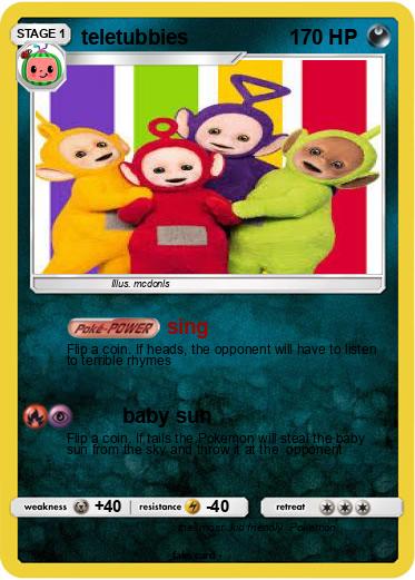 Pokémon teletubbies 181 181 - sing - My Pokemon Card