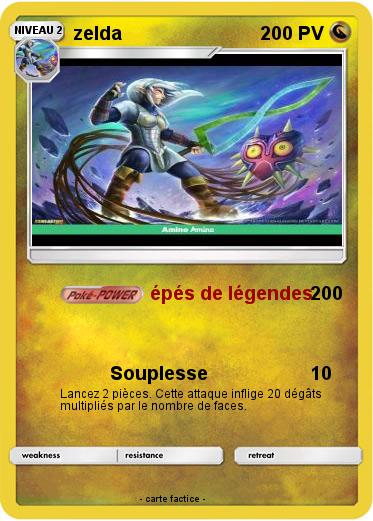 Pokémon zelda 677 677 - épés de légendes - Ma carte Pokémon