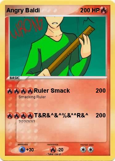 Pokémon Angry Baldi - Ruler Smack - My Pokemon Card