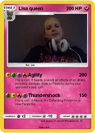 Pokémon Lisa queen - Agility - My Pokemon Card