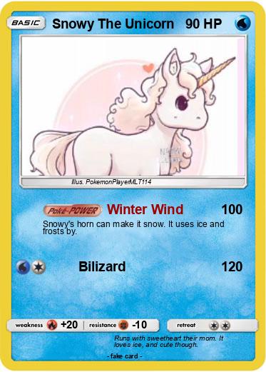 Pokémon Snowy The Unicorn - Winter Wind - My Pokemon Card