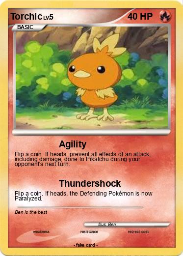 Pokémon Torchic 367 367 - Agility - My Pokemon Card